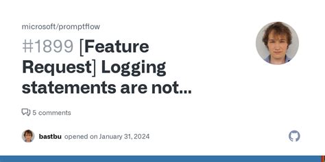 Bug Logging Statements Are Not Present In Log Output · Issue 1899 · Microsoftpromptflow · Github