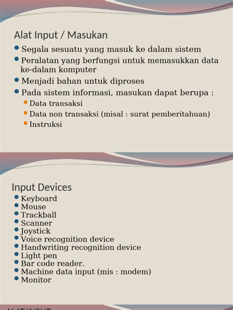 Perangkat Ouput Dan Input Pdf