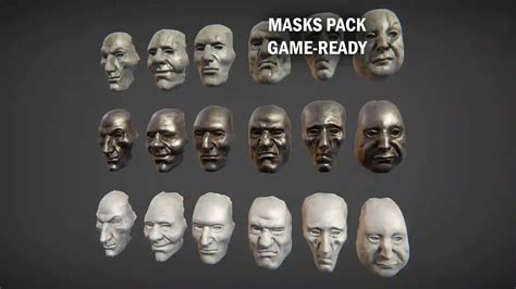 Masks Pack Game Assets Free