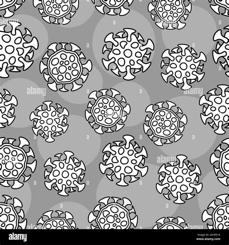 Bacteria Microbe Virus Outline Vector Seamless Pattern Print Stock Vector Image And Art Alamy