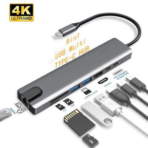 Type C To Hdtv 8 In 1 Usb Hub Fgee Technology