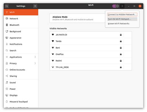 2 Ways To Create Wifi Hotspot In Ubuntu 2004 Lts Focal Fossa