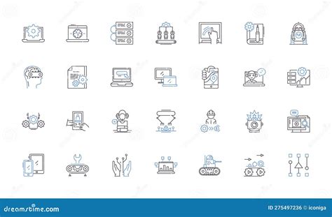 Optimization Line Icons Collection Efficiency Streamlining