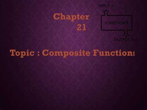 Igcse Math Chapter 21composite Function 1 Pptx