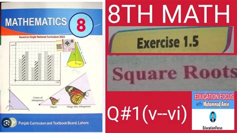 Mathematics Riazi Class 8 Exercise 1 5 Question1 Vandvi Square Root Prime Factorization Text