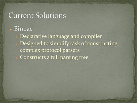 automated parser generation for high speed nids ppt download