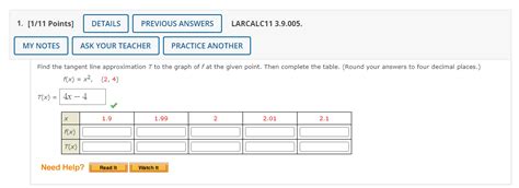 Solved Find The Tangent Line Approximation T To The Graph Of