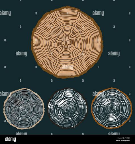 Vector Conceptual Background With Tree Rings Stock Vector Image Art Alamy