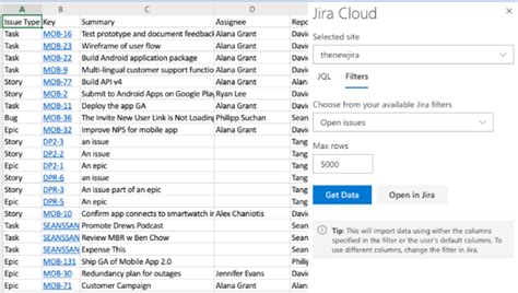 Jira Cloud For Excel Official Atlassian Marketplace