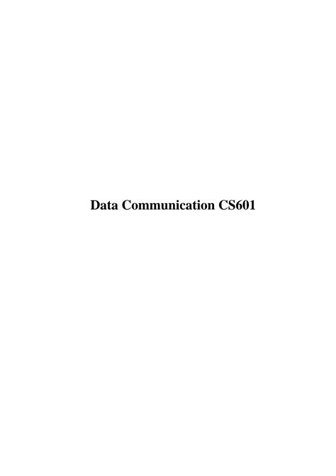 Solution Data Communication Studypool