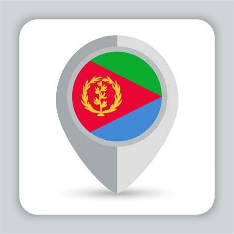Eritrea Flag Pin Map Icon Vector Art At Vecteezy
