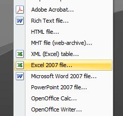 C FastReport Save As Excel 2007 File Xlsx VS XML Excel Table