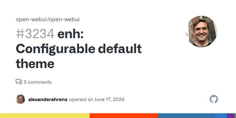 Enh Configurable Default Theme · Issue 3234 · Open Webuiopen Webui · Github