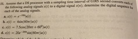 solved of 0 005 second converts each of 11 assume that a ds