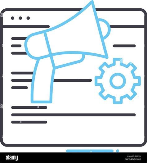 Marketing Operations Line Icon Outline Symbol Vector Illustration Concept Sign Stock Vector