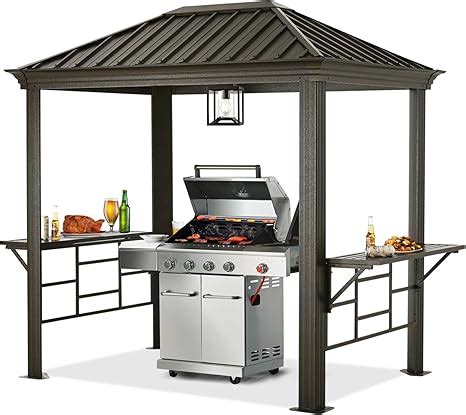 Abccanopy Grill Hardtop Gazebo 6x8 Outdoor Metal Hard