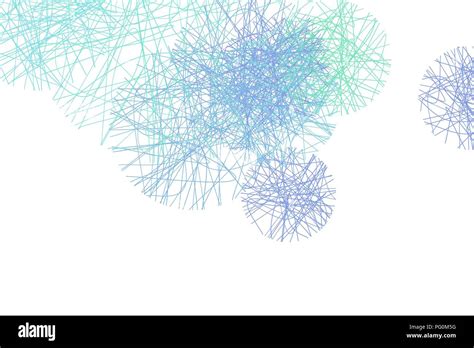 Abstract Geometric Background With Shape Of Messy Random Line Circles Pattern Vector