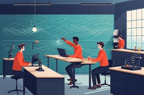 Premium Photo A Physics Lab With Students Experimenting On The Principles Of Wave Interference