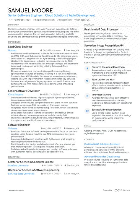 10 Golang Developer Resume Examples And Guide For 2025