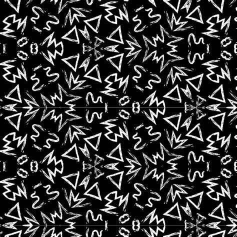Premium Vector Vector Seamless Pattern Modern Monochrome Texture Repeating Abstract Background