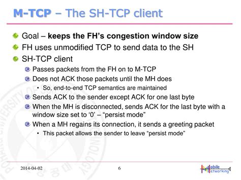 Ppt M Tcp Tcp For Mobile Cellular Networks Powerpoint Presentation