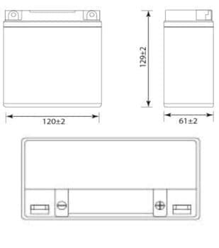 Мото аккумулятор Delta CT 1205 (12V / 5Ah) [YTX5L-BS YTZ7S YT5L-BS ...