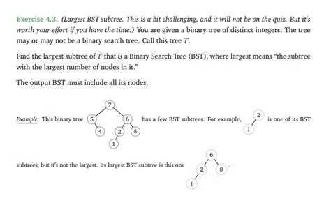 Solved Exercise 43 Largest Bst Subtree This Is A Bit