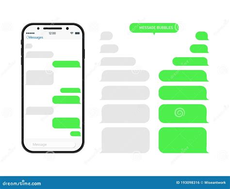 Chat Bot Screen Template Life Chat Window With Message Bubbles