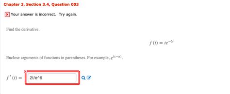 Solved Chapter 3 Section 3 4 Question 012 Your Answer Is