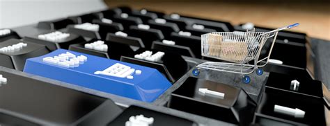 노트북 키보드의 트롤리에 있는 상자 온라인 쇼핑 온라인 쇼핑에 대한 아이디어는 전자 상거래의 한 형태입니다 3d 렌더링 3차원 형태에 대한 스톡 사진 및 기타 이미지