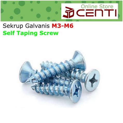 Jual Self Tapping Screw Sekrup Skrup Countersunk Fh M3 M4 M5 M6 Flat Head Counter Sunk 8mm 16mm