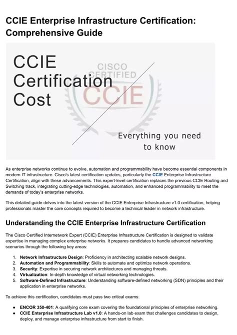 Ppt Ccie Enterprise Infrastructure Certification Comprehensive Guide Powerpoint Presentation
