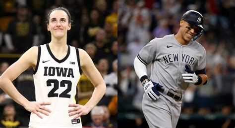 Video Caitlin Clark Had The Most Priceless 3 Word Reaction To Seeing Aaron Judge In Person For
