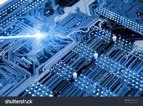 Blue Glowing Circuit Board Over 2 148 Royalty Free Licensable Stock