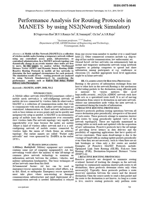 Performance Analysis For Routing Protocols In Pdf Wireless Ad Hoc Network Routing