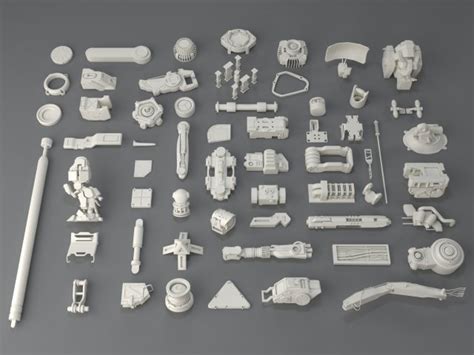 Kit Bash58 Pieces Collection 1 3d Model