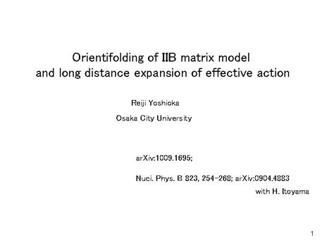 orientifolding of iib matrix model and long distance