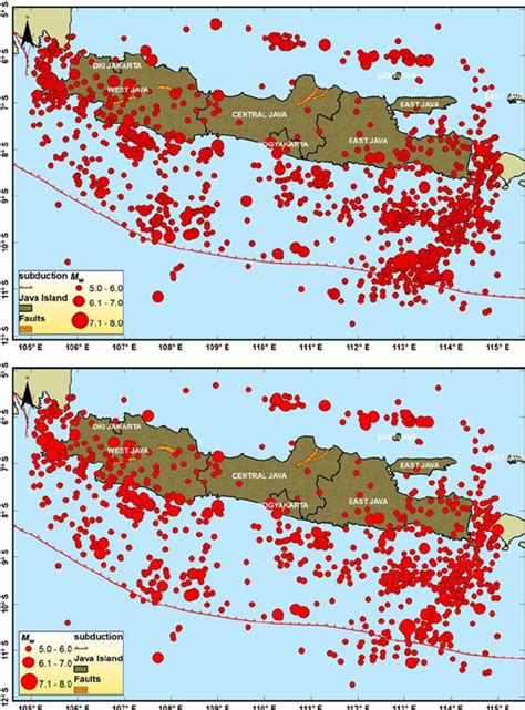 Seismicity Map Of All Earthquake Data Before Declustering With 1901 Download Scientific Diagram