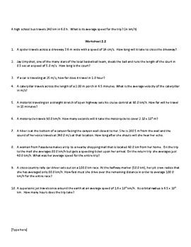 Physics 1 Unit 1 Kinematics In 1D Notes Package By Matthew Trask