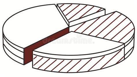 A Simple Pie Chart With One Slice Separated For Data Reports Vector