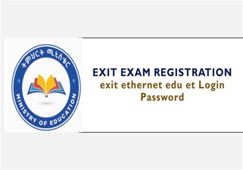 Et Registration Moe Exit Exam Ethernet Et Login Password Ethiopia