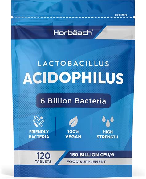 Acidophilus Probiotic Tablets 6 Billion Cfu Probiotic Supplement For Women And Men 120 Vegan
