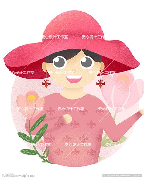 母亲节女性原创Q版手绘卡通人物设计图 广告设计 广告设计 设计图库 昵图网