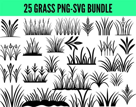 Grass Svg Bundle Grass Png Grass Clipart Grass Svg Cut Files For Cricut