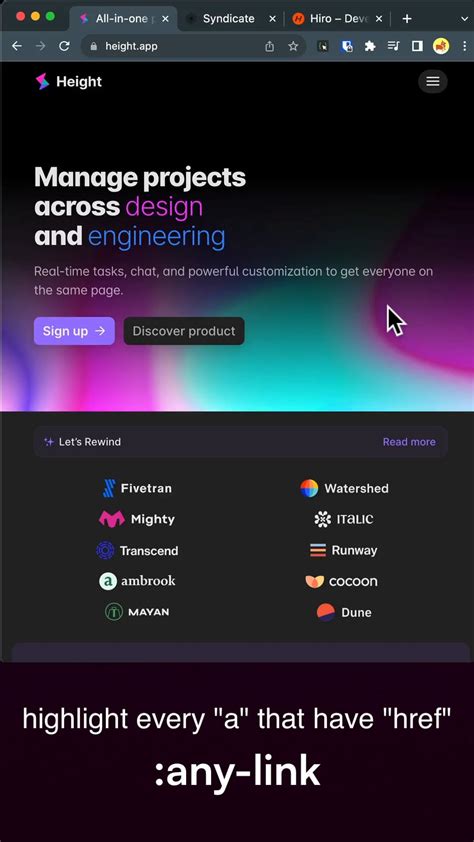`any Link` To Highlight All Anchor Elements With Href Attribute Rcss