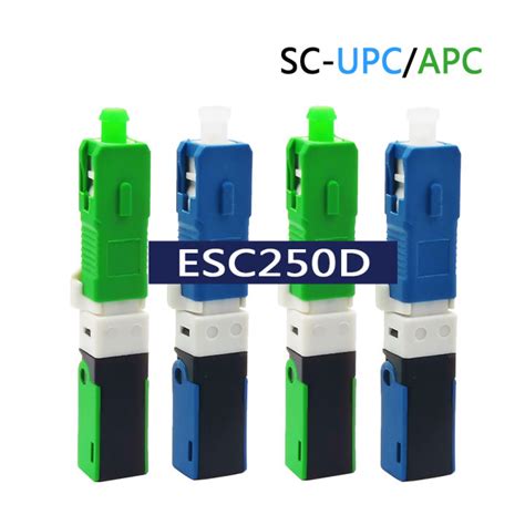 Esc250d Ftth Sc Upc Optical Fibe Quick Connector Sc Ftth Fiber Optic Fast Connector Embedded