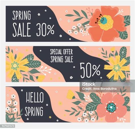 수직 형식의 봄 판매 배너 안녕하세요 봄입니다 봄 꽃 나뭇잎 개화기에 대한 스톡 벡터 아트 및 기타 이미지 개화기 계절 꽃 나무 Istock