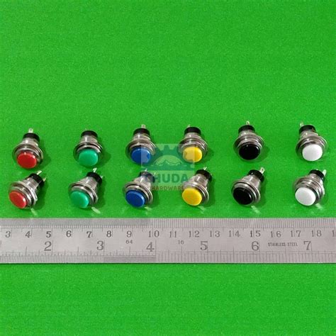 สวิทช์ 12mm ปุ่มกด รีเซ็ต กดติด ปล่อยดับ Reset Switch 2 ขา ขนาด 12mm