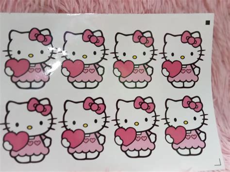Hello Kitty Heart Water Proof Decalglossy Sticker A4 Lazada Ph