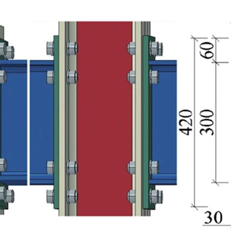 View Of External Internal And Details Of A Flush End Plate Joint B Download Scientific
